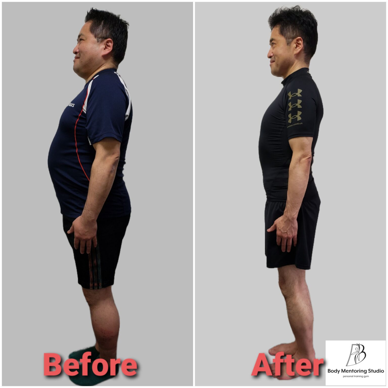Before After 写真 男性 – 横浜パーソナルジムBodyMentoringStudio